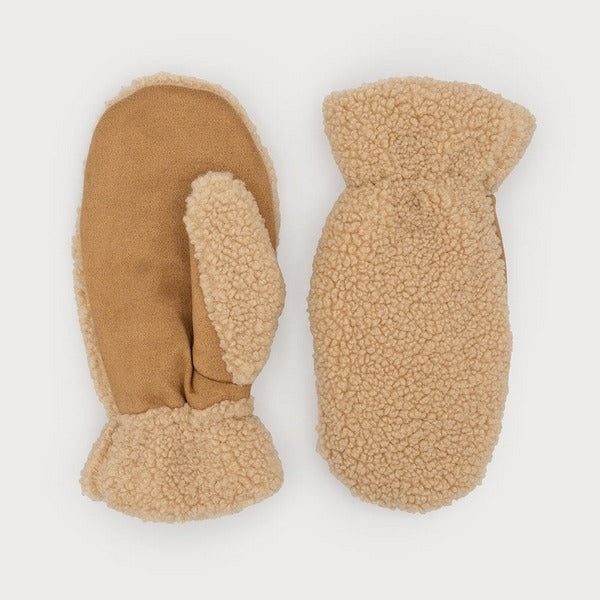 Tan Sherpa Mittens | Winter Gloves | boogie + birdie