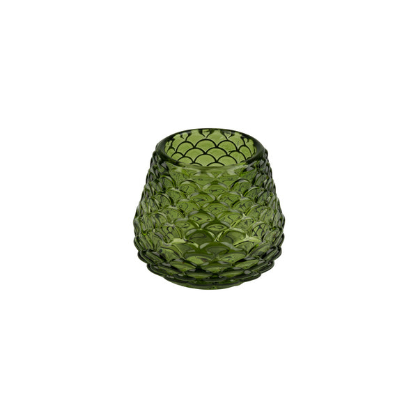 Green Glass Pine Cone Tea Light Holder | Home | boogie + birdie